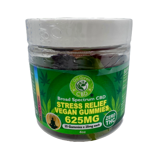 Stress Relief Vegan Gummies 625mg | Go Green CBD – gogreen-cbd